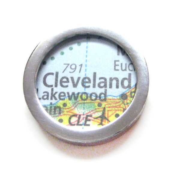 Kiola Designs | Other | Cleveland Ohio Map Pendant Magnet | Poshmark